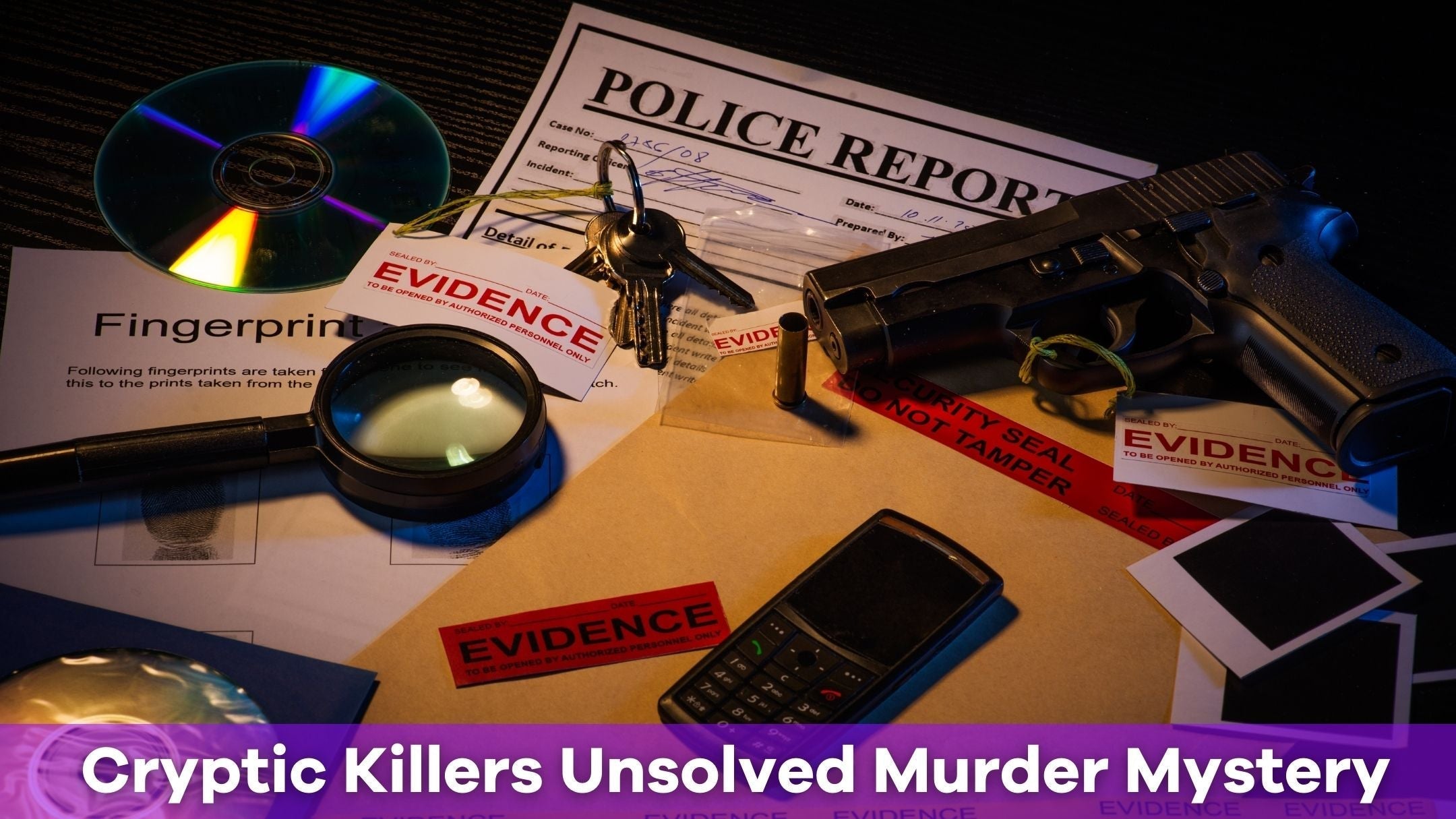 How to Play Cryptic Killers Unsolved Murder Mystery Game | Pick Me Up ...